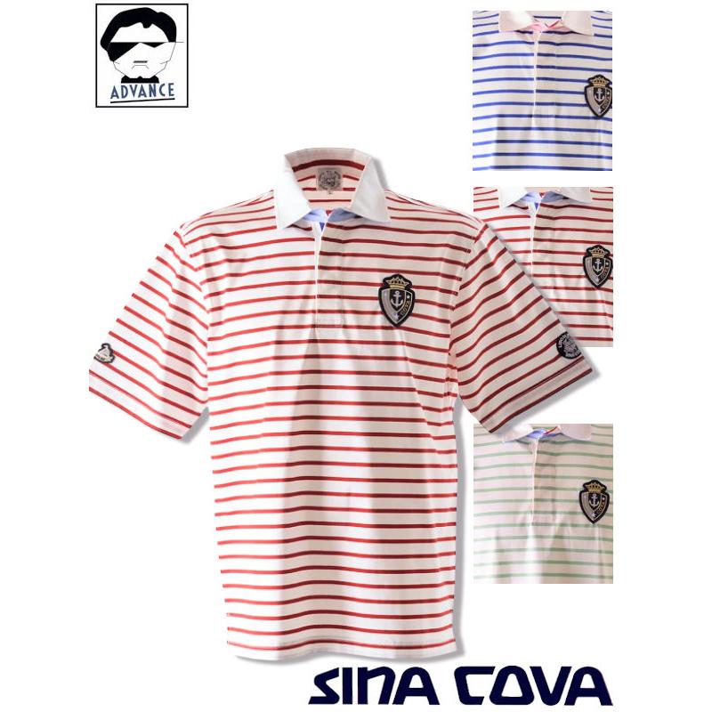 SINA COVA シナコバ ゴルフ 2024新作春夏 半袖ポロシャツ 春夏 メンズ ちょいワル ゴルフウェア sina cova 大きい ...