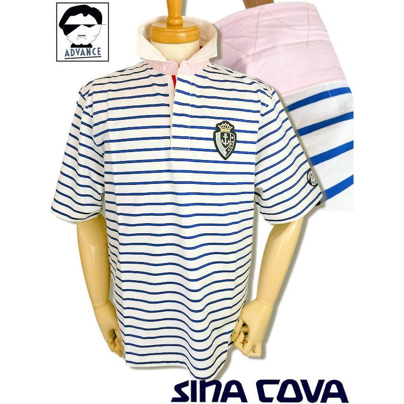 SINA COVA シナコバ ゴルフ 2024新作春夏 半袖ポロシャツ 春夏 メンズ ちょいワル ゴルフウェア sina cova 大きい ...
