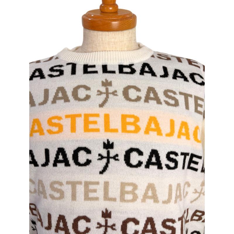 CASTELBAJAC（カステルバジャック） 30％OFF セール CASTELBAJAC 2025秋冬新作 メンズ ちょいワル 服 長袖ニット ロゴ総柄セーター ゴルフウェア 送料無料 ...
