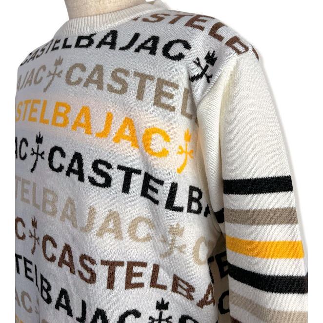 CASTELBAJAC（カステルバジャック） 30％OFF セール CASTELBAJAC 2025秋冬新作 メンズ ちょいワル 服 長袖ニット ロゴ総柄セーター ゴルフウェア 送料無料 ...