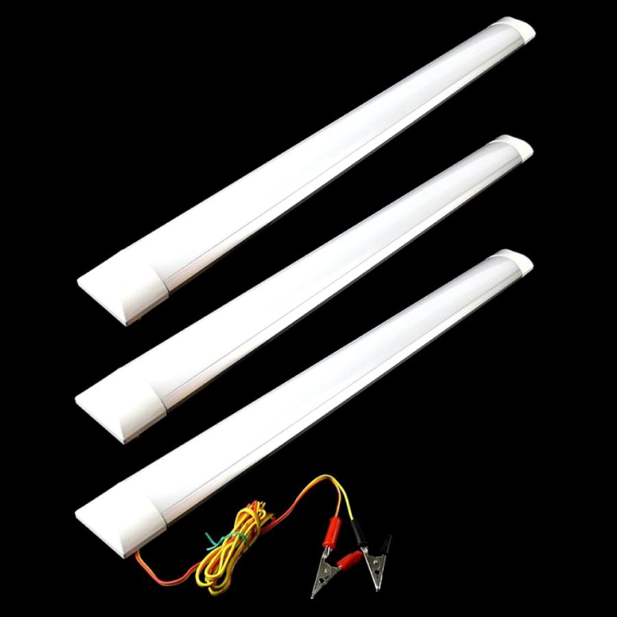 LEDバーライト 60cm 幅広タイプ 3本セット 12V ワニグチクリップ付 キャンピングカー 車内灯 車中泊 屋外ライト アウトドア照明 : アドバンスワークス セレクト - 通販 ...