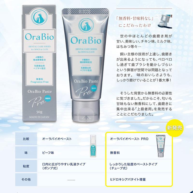 OraBio オーラバイオペーストPRO 50g 無香料 & オーラバイオブラシ セット : ドッグサポートアエコム - 通販 - Yahoo!ショッピング