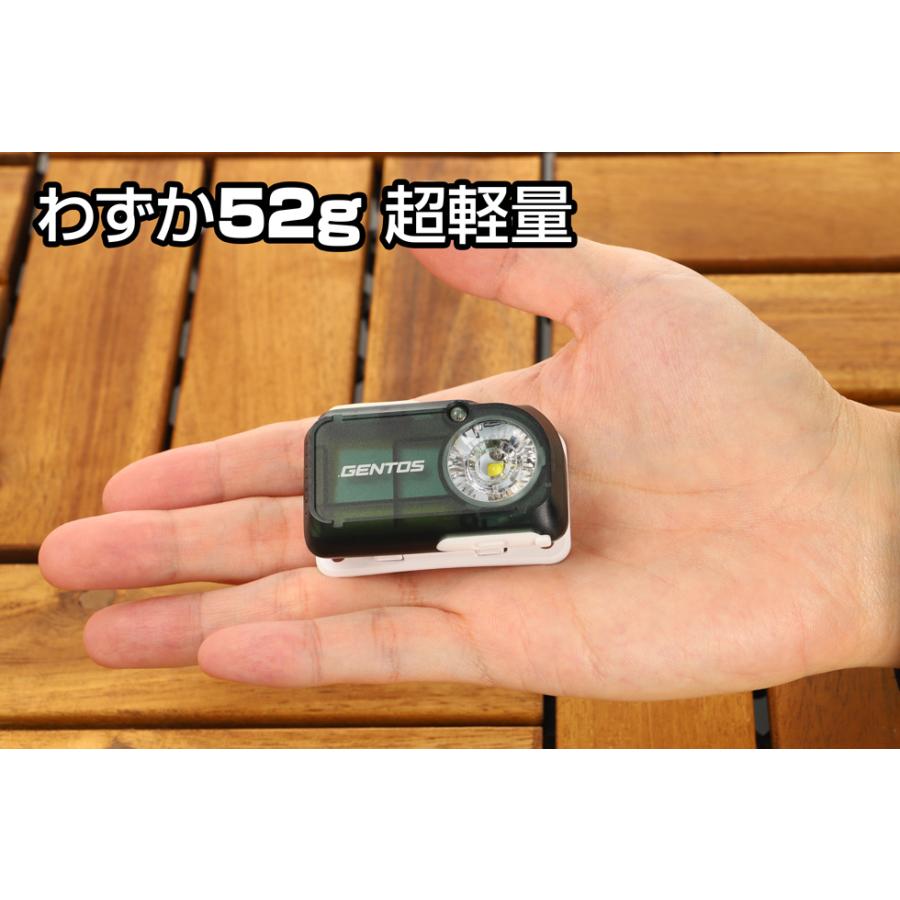 GENTOS コンパクト ヘッドライト Stargazer スターゲイザー ジェントス STG-01R 350ルーメン 2時間点灯 スケルトンボディ LED 超小型 超軽量 USB充電式 防 ...
