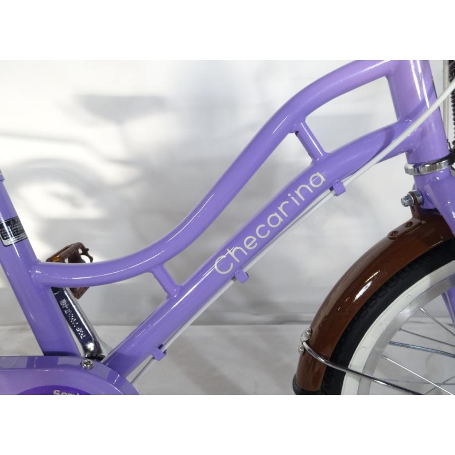 未使用 16インチキッズバイク 16型子供用自転車 パープル 籐風 未使用 16インチキッズバイク 16型子供用自転車 パープル 籐風