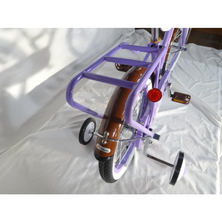 未使用 16インチキッズバイク 16型子供用自転車 パープル 籐風 未使用 16インチキッズバイク 16型子供用自転車 パープル 籐風