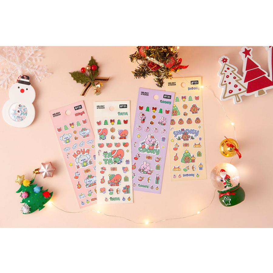 BT21 BT21 Holiday Sticker【BT21公式グッズ】ホリデーステッカー シール デコレーション デコステッカースマホデコ ...
