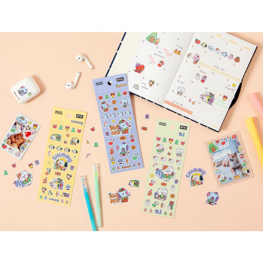 BT21 BT21 Holiday Sticker【BT21公式グッズ】ホリデーステッカー シール デコレーション デコステッカースマホデコ ...