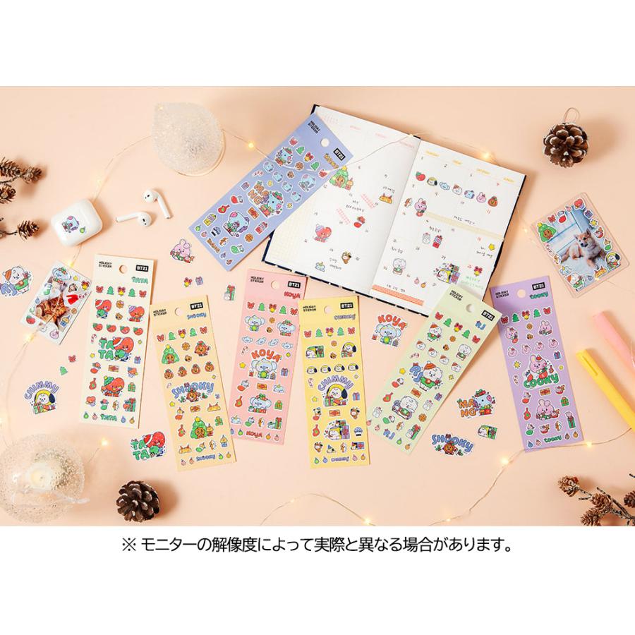 BT21 BT21 Holiday Sticker【BT21公式グッズ】ホリデーステッカー シール デコレーション デコステッカースマホデコ ...