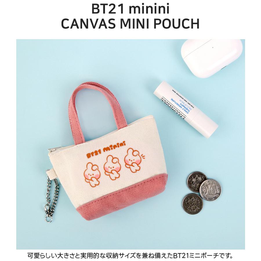 BT21 【Minini mini】BT21 minini Canvas mini Pouch【送料無料】キャンバスポーチ 収納 小さめ 化粧 ...