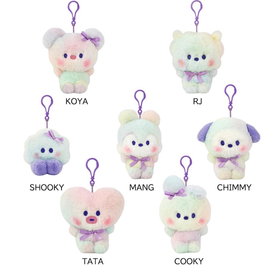 BT21 minini Plush Keyring Rainbow【BT21公式グッズ】プラッシュキーリング キーホルダー キーリング バッグチャーム :mininiplushkeyring ...