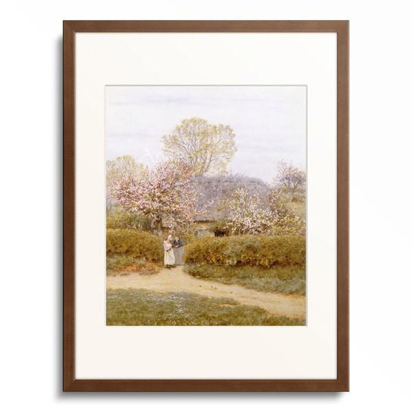ヘレン・アリンガム Helen Allingham 「At School Green, Isle of Wight. Ca. early ...