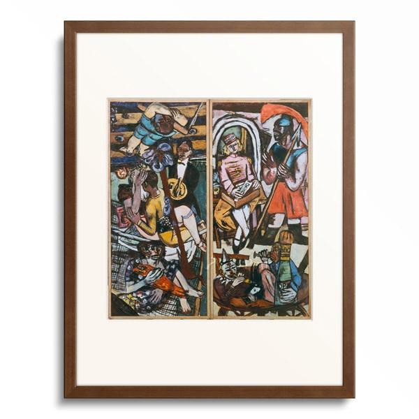 マックス・ベックマン Max Beckmann 「Triptych (left and right panel): The acrobats ...