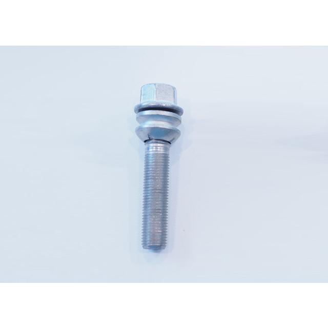 H&R (エイチアンドアール) ボルト カイエン＆トゥアレグホイール用スリーブ付きボルト 14×1.5 首下：51mm 色：シルバー ...