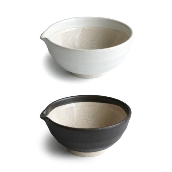 SALIU 片口すり鉢 小 12cm 陶器 おしゃれ 小さめ 小ぶり コンパクト 美濃焼 日本製 サリュウ シンプル かわいい 食器 白唐津 黒唐津 ごま ドレッシング 調味料 : 日本製 ...