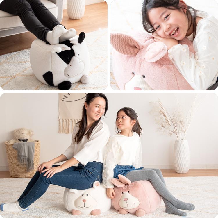 アニマルスツール MOFUA モフア おしゃれ アニマル 動物スツール ぬいぐるみ ヒツジ トラ ゾウ 牛 うさぎ クマ ビーズクッション CH-X003 : アージュ輸入家具 - 通販 ...