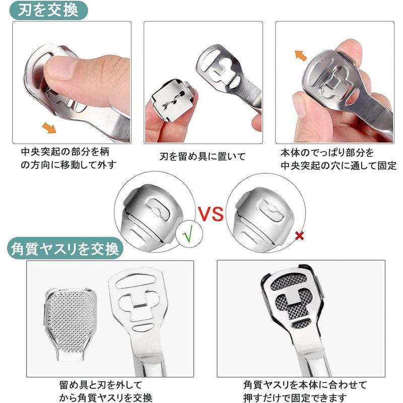 DFsucces 角質削り 魚の目 除去 ステンレス製 角質ケア 足底の汚れを取り除き 魚の目カッター 替刃10枚付き : あげはショップ - 通販 - Yahoo!ショッピング