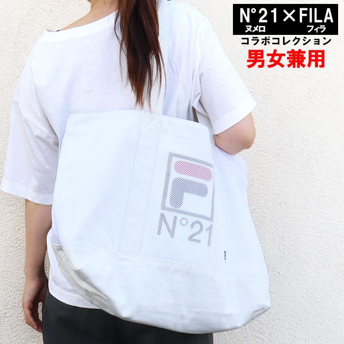 【超特価！】イタリア発 N21×FILA ヌメロヴェントゥーノ フィラ コラボ バッグ トート 20S-135-C100 ホワイト ab-60212 ブランド :ab-60212:アゴラ ...