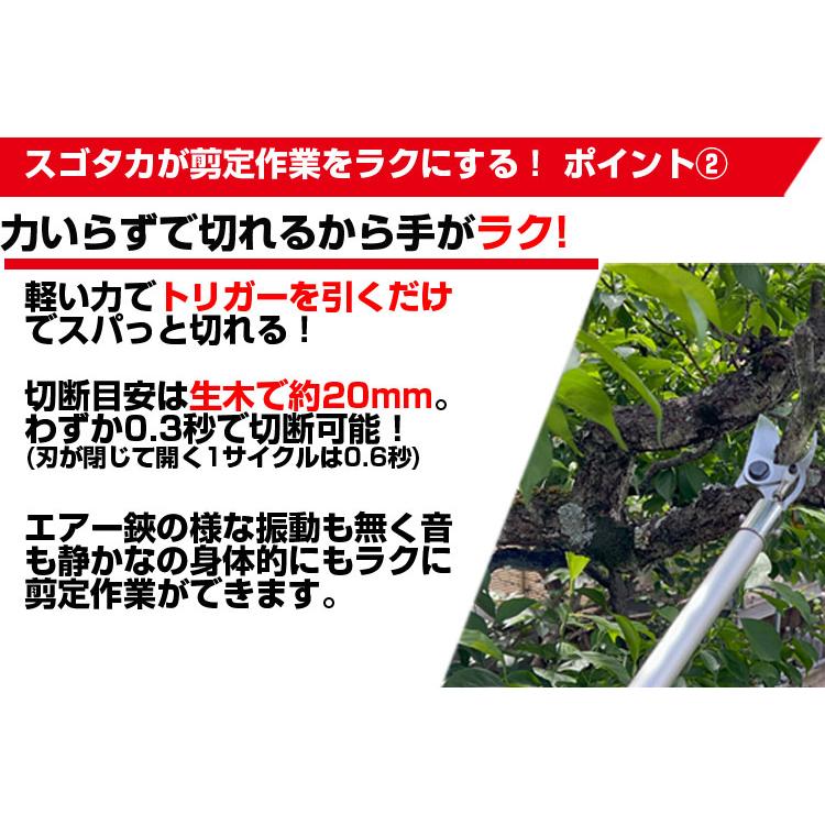 アルス (電動剪定はさみ) スゴタカ EPT-720-1.7 コードレス電動高枝鋏 電動剪定ばさみ おススメ (梅農家 果樹農家 プロ仕様) : アグリズ Yahoo!ショッピング店 - 通販 ...