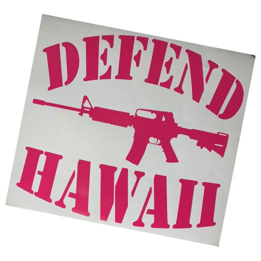 DEFEND HAWAII カッティングステッカー Mサイズ ホットピンク OldTYPE : ART FACTORY AG STYLE ...
