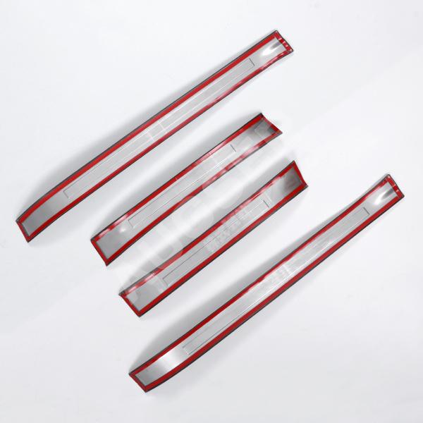 [特価]リーフ ZE1 2017年10月〜 サイドドアステップガード サイドスカッフプレート 内装パネル サイドドアパーツ ステンレス ヘアライン仕上げ 4P au5451 : あぐせぷ ...