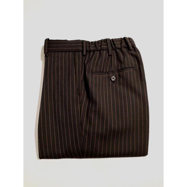 markaware MARKAWARE (マーカウエア) A24A-08PT02C オーガニックウールトロピカル ペグトップトラウザーズ BROWN STRIPE : Trait dunion ...