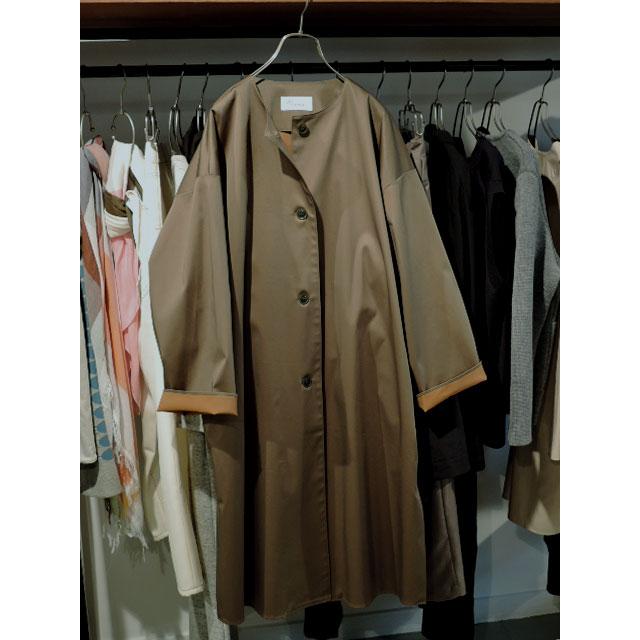 Manna マンナ【レディース】 245161 ダブルフェイスカルゼ クルーネックコート KHAKI : Trait dunion by ...