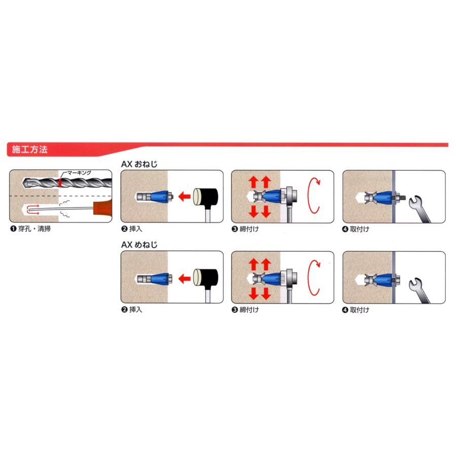 サンコーテクノ AX-1085 ALCアンカーAX型 ♂M10×全長85mm （30本入） :b337108:プロの工具専門店 愛道具館 - 通販 - Yahoo!ショッピング