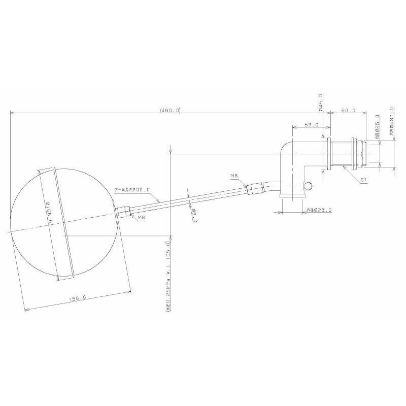 カクダイ-止水栓・バルブ #6606-25 単式ステンレスボールタップ : プロの工具専門店 愛道具館 - 通販 - Yahoo!ショッピング