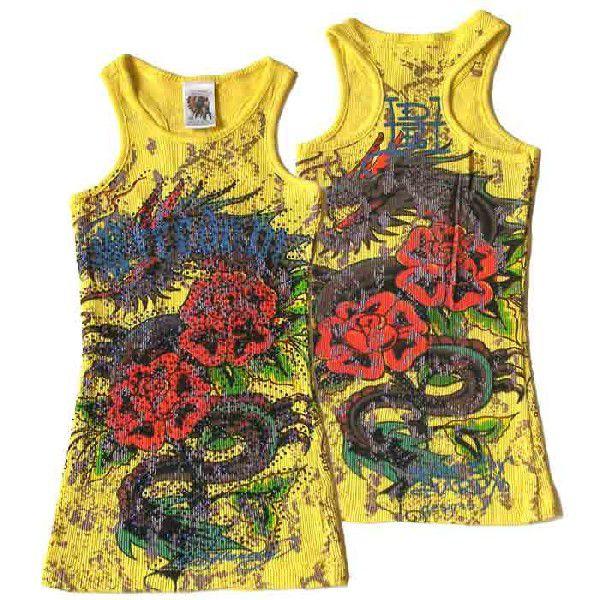 Ed Hardy エドハーディー タンクトップ 男の子 女の子 2-10才 ドラゴン/イエロー Kids Baby Razor DRG ライン ...