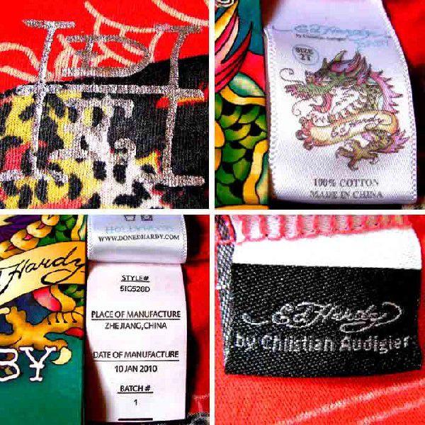 エドハーディー Tシャツ ベビー 男の子 女の子 半袖 3ヶ月-4才 インディアン/レッド 5IG528DIND Ed Hardy Kids ...