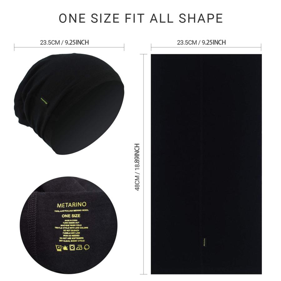 [METARINO] ネックウォーマー 天然メリノウール100% メンズ 冬 防寒 防風 暖かさ 小顔効果 柔らかい ストレッチ性 軽量 多 ...