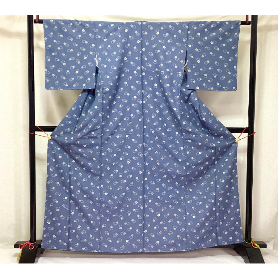 未使用品 化繊 ポリエステル 袷きもの 小紋 洗える着物 踊り 練習 着付け 普段着 お稽古 25006 t : 愛スタイルきもの - 通販 - Yahoo!ショッピング