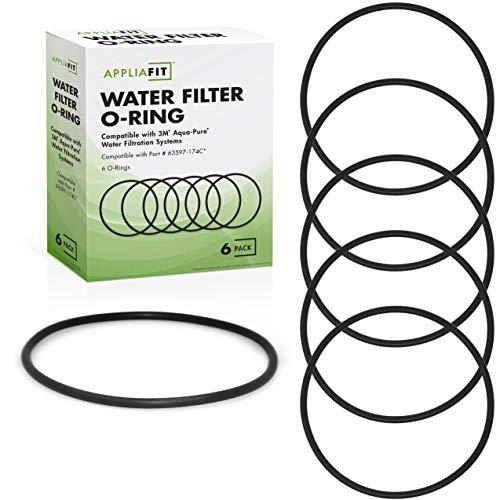 AppliaFit 6個パック Oリング 3M 63597-174C 3M Aqua-Pure Water Filter ハウジング用 並行 ...