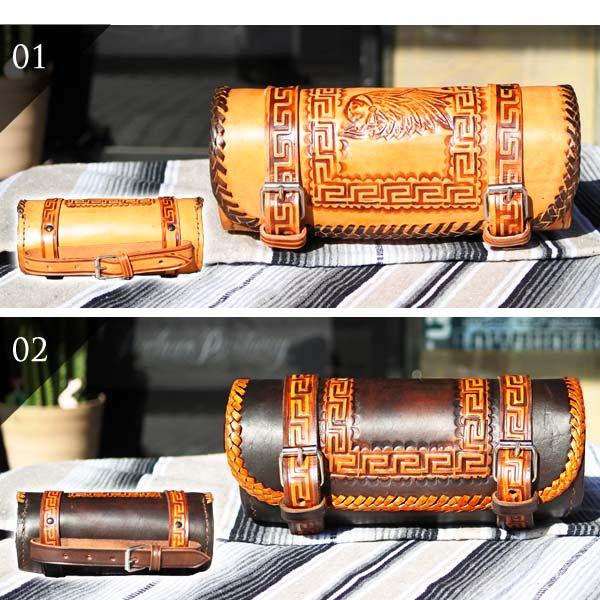 RAA LEATHER ツールバック 全4デザイン サイドバック 本革 レザー バイク 工具小物入れ ギアバッグ 工具 チカーノ チカーノ ...