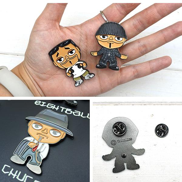 ホーミーズ ピンバッジ セット 4個 Homies ピンズ ブローチ バッジ PINS ハットピン ピン チカーノ チカーノファッション ...