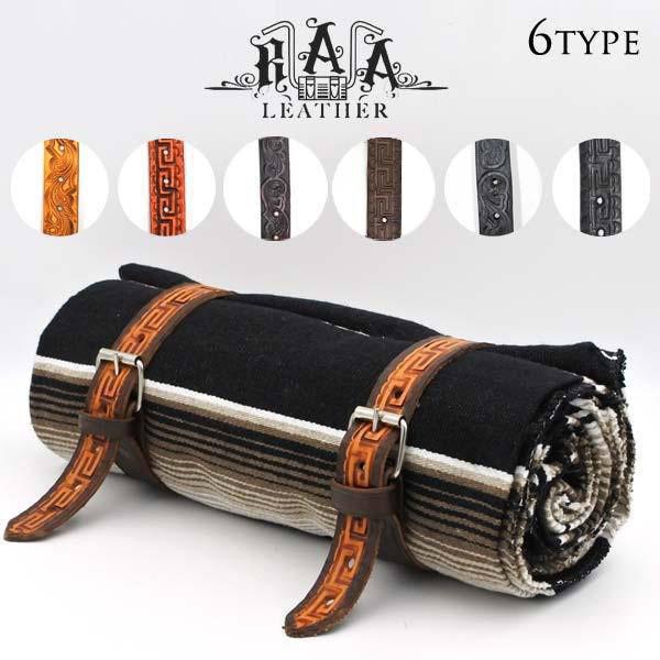 RAA LEATHER ブランケットホルダー 全6種類 本革 レザーベルト キャリーストラップ サラペ ロールベルト ラグ チョロスタイル ...