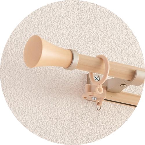 TOSO 伸縮式カーテンレール TOSO製 天然木のデザインキャップの木目調装飾レール「ミディオ」（2.0mシングルセット） : オーダーカーテン aiika - 通販 - Yahoo!ショッピング