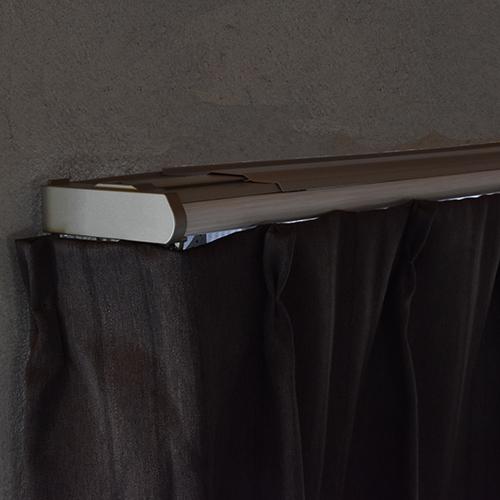 TOSO 伸縮式カーテンレール TOSO製 静音ランナー採用カバートップ付き省エネ木目調カーテンレール「リネアカバー」（2.0mダブルセット） : オーダーカーテン aiika - 通販 ...