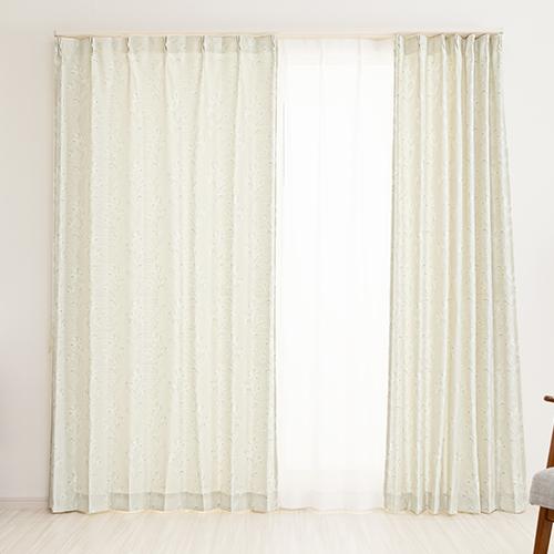 ドレープカーテン オーダーカーテン／幅101〜200cm×丈15〜100cm／上品な花柄模様のジャガード織りドレープカーテン「ナード」 : オーダーカーテン aiika - 通販 ...