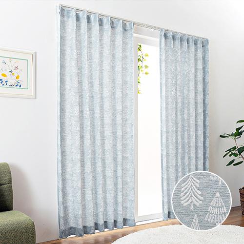 ドレープカーテン オーダーカーテン／優しいタッチで木を描いたジャガード生地のドレープカーテン HYGGE「トゥール」 : オーダーカーテン aiika - 通販 - Yahoo!ショッピング