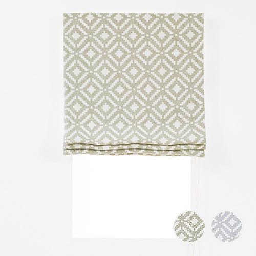 ローマンシェード シングル／モダンな幾何学模様の2級遮光ローマンシェード「マラケシュ」 : sd9146 : オーダーカーテン aiika - 通販 - Yahoo!ショッピング