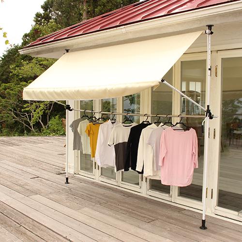 日よけ オーニング 突っ張り式 物干し竿付きオーニング（幅2mタイプ） : オーダーカーテン aiika - 通販 - Yahoo!ショッピング