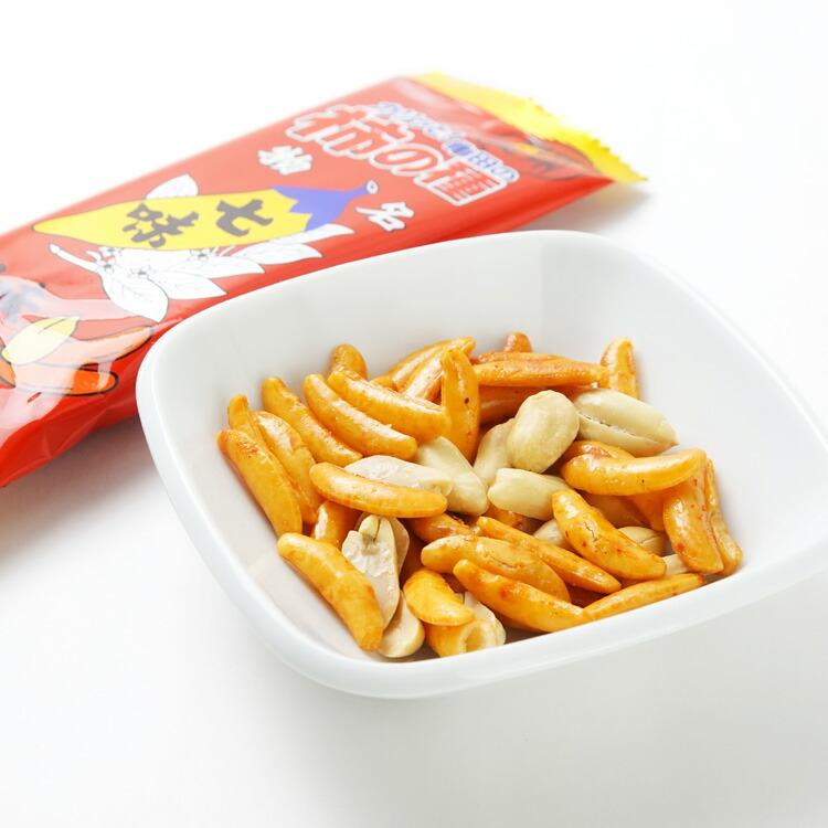 【信州限定】亀田の柿の種 八幡屋磯五郎七味唐からし味 ピーナッツ入り 6袋入 おつまみ お菓子 酒のお供 個包装 お土産 プレゼント 長野 駄菓子 : 愛情宣言 - 通販 - Yahoo!ショッピング