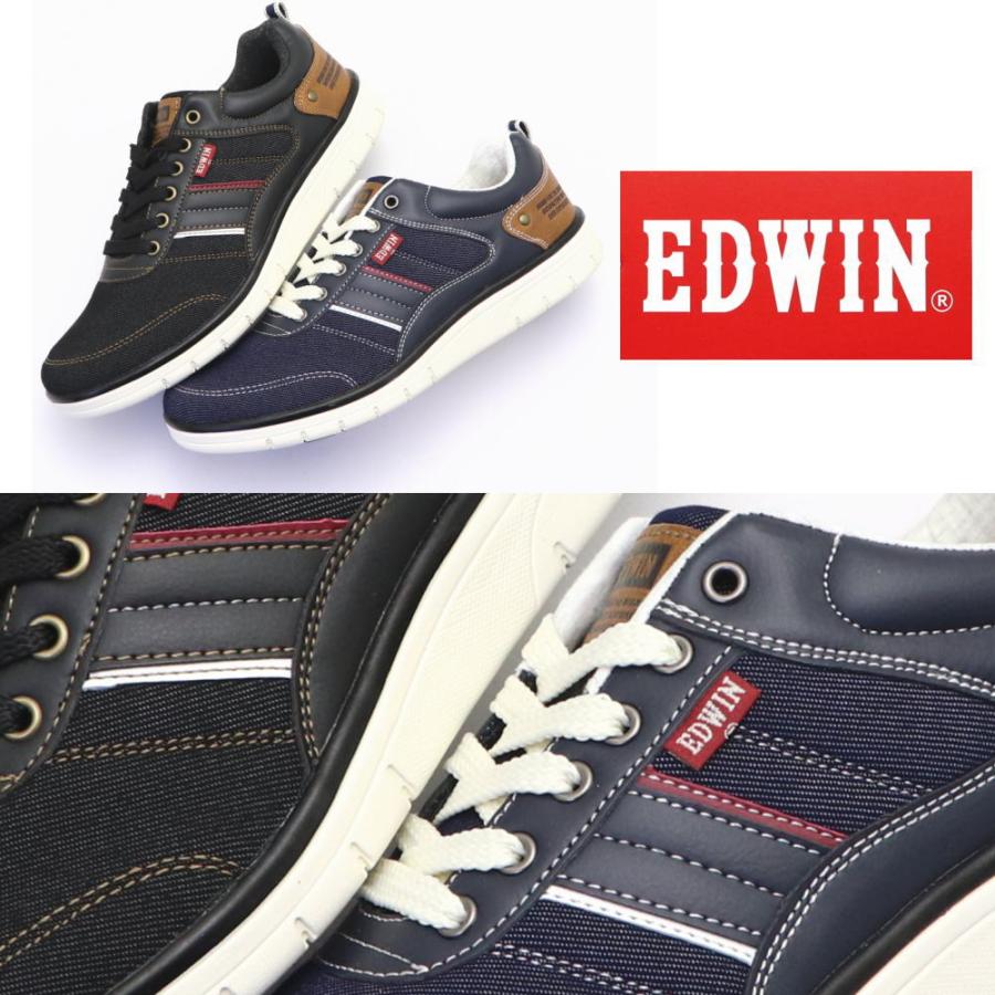 EDWIN メンズ スニーカー 4E エドウィン カジュアルシューズ 軽量 幅広 ストレッチ No.7643 : 靴のAIKA - 通販 - Yahoo!ショッピング