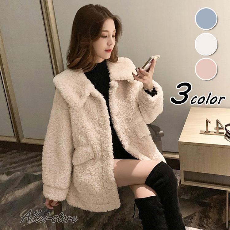 ファーコート エコボアコート レディース 冬 40代 新品 エコファーコート ショット丈 毛皮コート モコモコ 暖かい ファージャケット ...