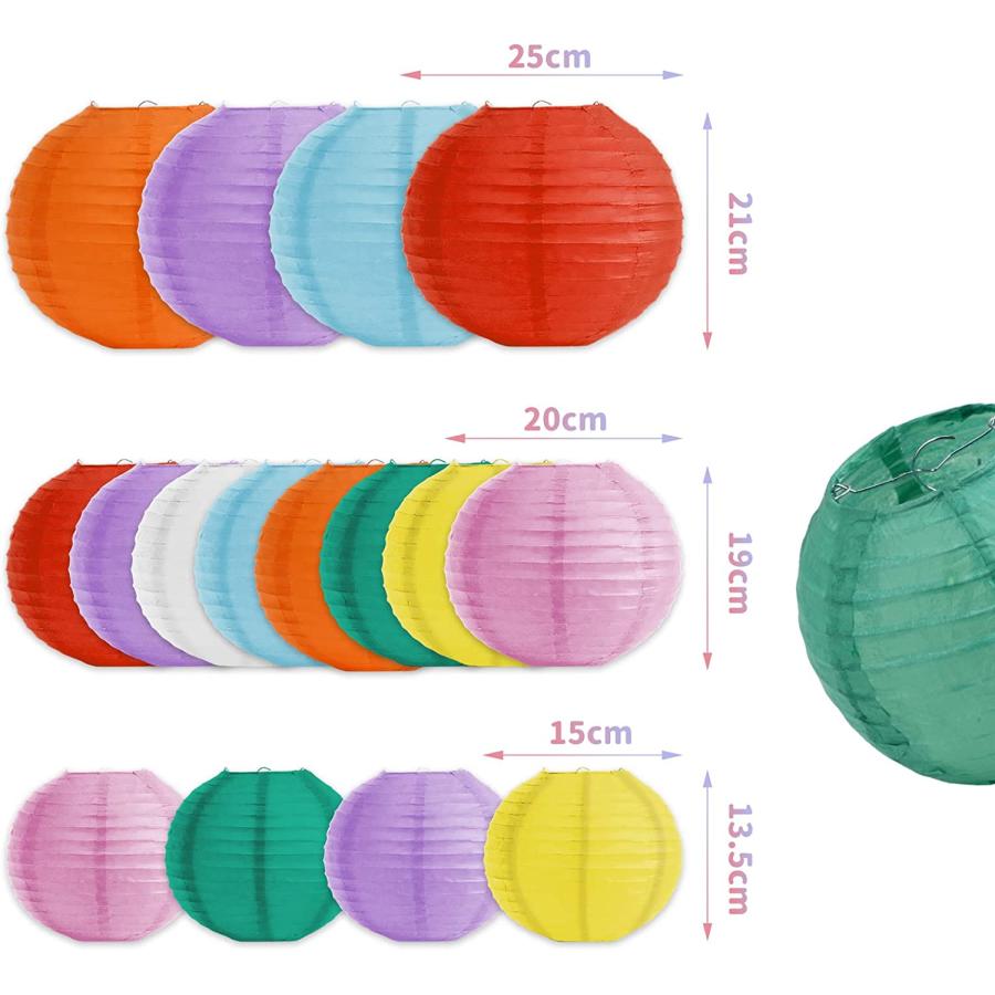 紙ちょうちん 装飾用ランタン 32点 DEWEL 提灯 カラフル 装飾 ランタン 紙提灯 パーティー お盆飾り イルミネーション ディスプレイ 夜景 : 愛喜 - 通販 - Yahoo!ショッピング
