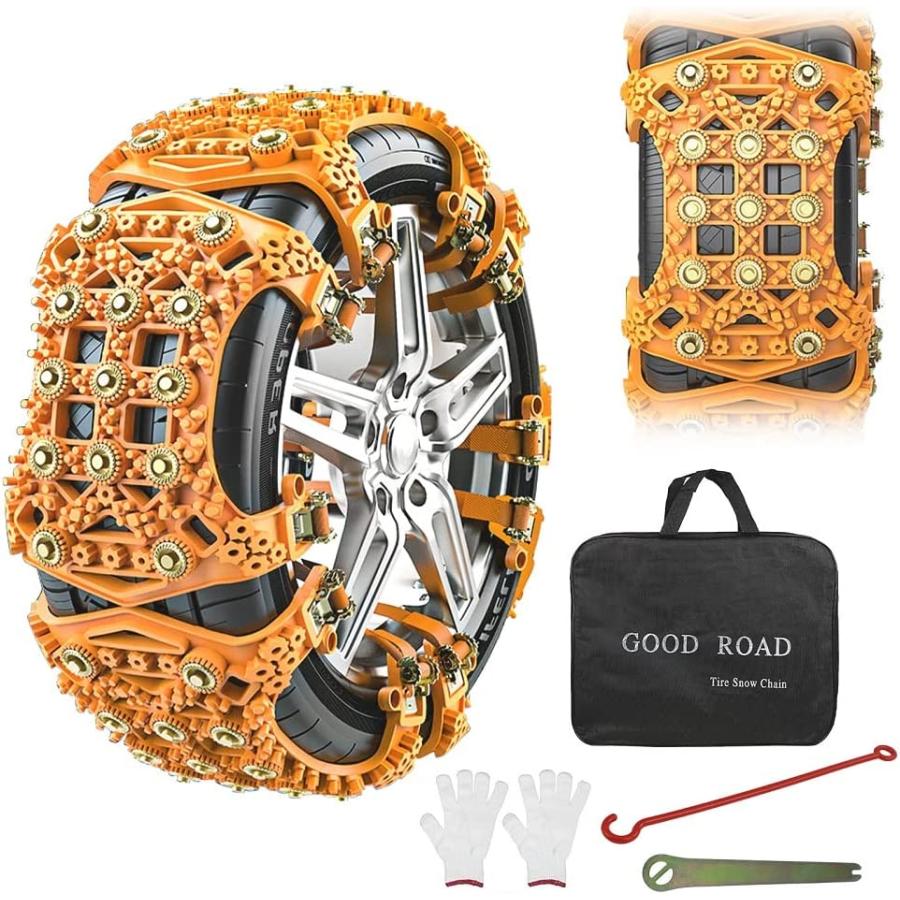 タイヤチェーン 非金属 6本セット ロープ延長 165~265mmタイヤ対応 DEWEL ジャッキアップ不要 車両移動不要 ゴムバンド不要 自動車タイヤ滑り止めチェーン : 愛喜 - 通販 ...
