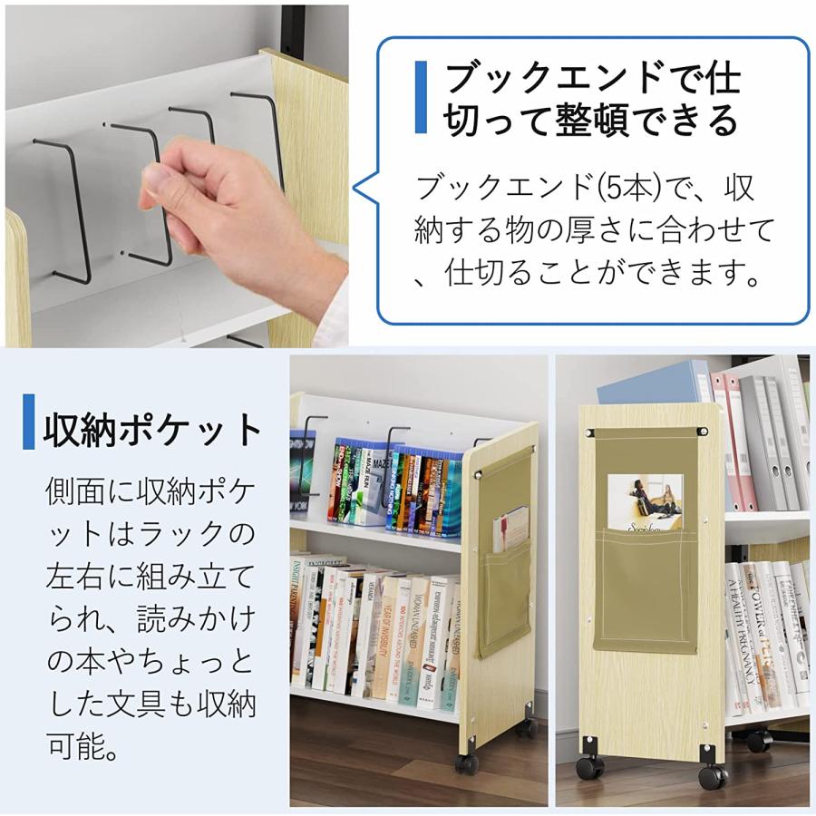 ファイルワゴン 2段式 A4サイズ 幅55 DEWEL キャスター付き 収納ポケット付 5枚仕切り板付 42kg高耐荷重 出し入れしやすい 斜め オフィス書類/書籍収納 : 愛喜 - 通販 ...