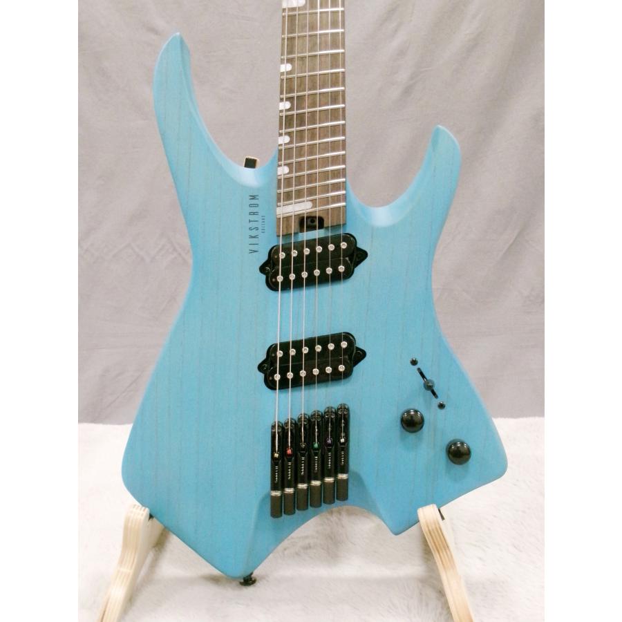 アウトレット特価 VIKSTROM GUITARS VSMH-260 SBL (Sky Blue) ヴィクストロムギターズ ヘッドレス ファン ...