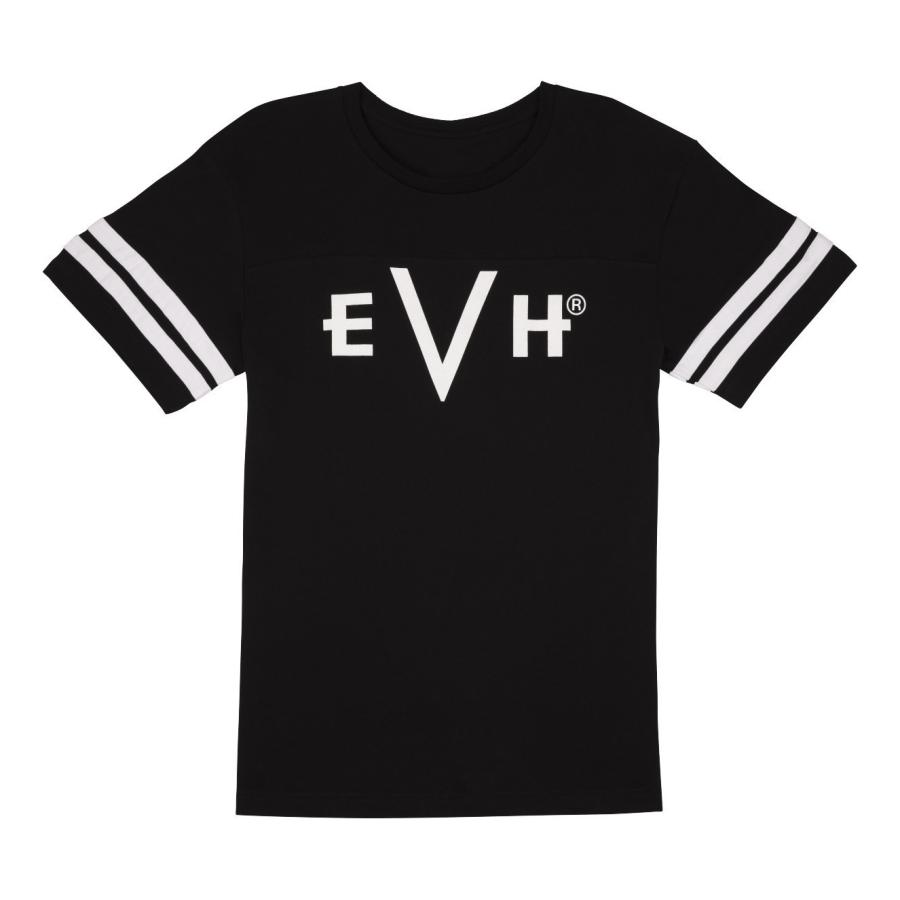 Fender（フェンダー） EVH FOOTBALL TEE STRIPES SLEEVE BLK [Mサイズ] エディ ヴァン ヘイレン ...